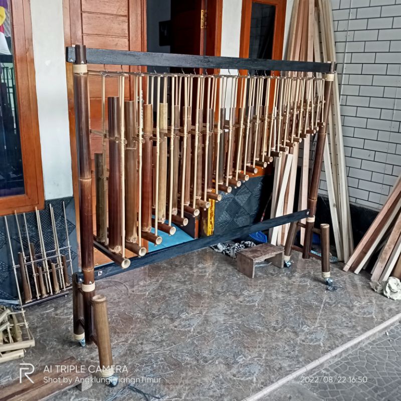 Jual Angklung ( 3 oktaf ) 22 nada 2 tabung bambu hitam,nada ( C - C ...