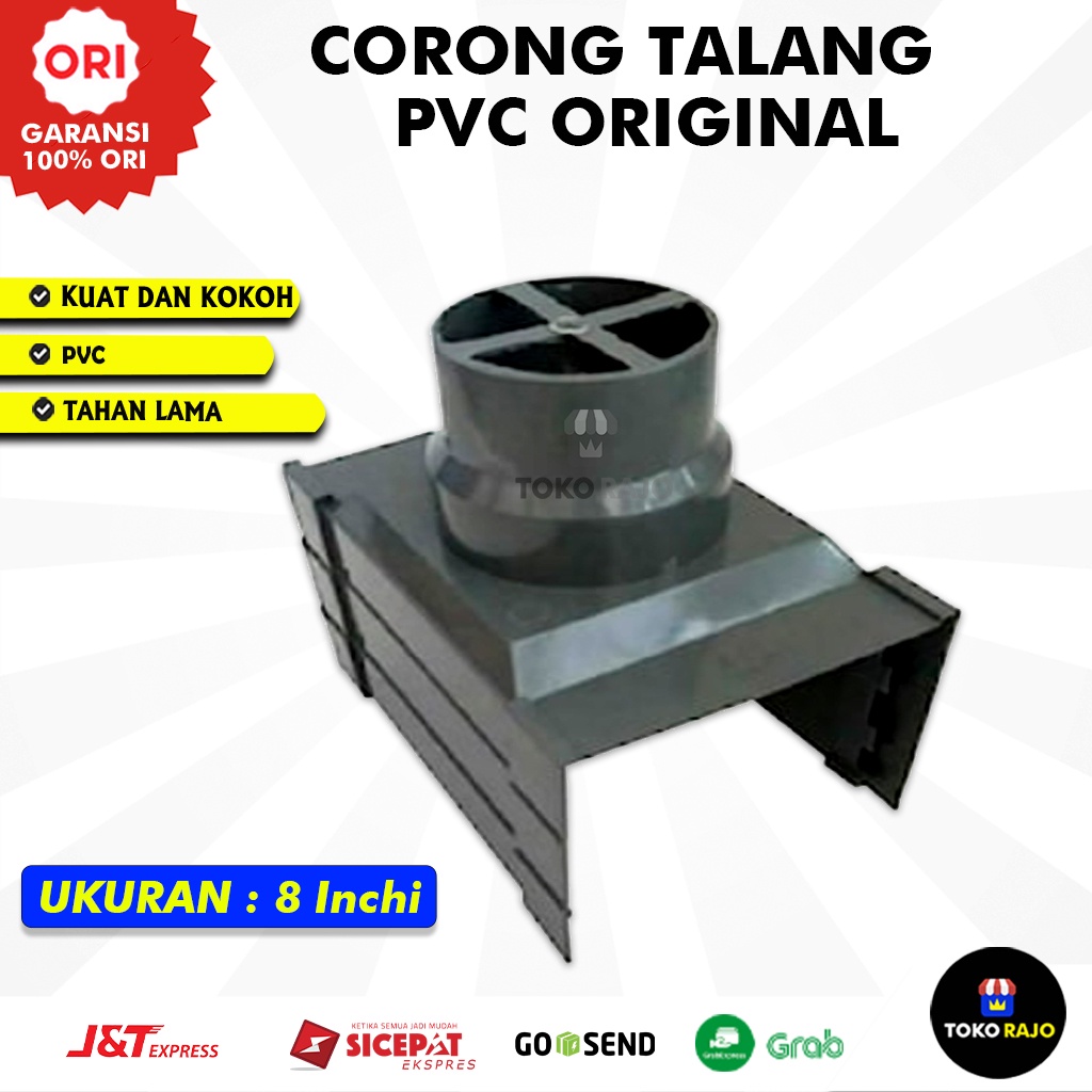 Jual CORONG TALANG 8 INCHI BELOKAN TALANG PVC LUBANG PEMBUANGAN AIR ...