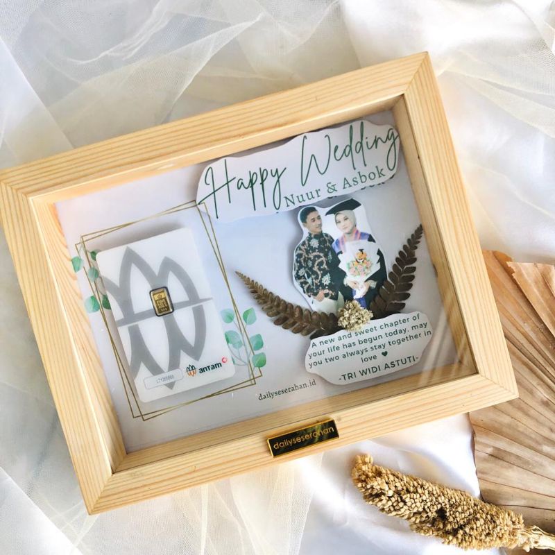 Jual Bingkai 3D akrilik mahar murah 20x30 20x15 15x10 / bingkai mahar ...
