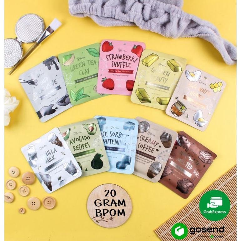 Jual 20 Gram (KEMASAN BARU) BPOM MASKER LEA GLORIA MASK 20 GRAM BUBUK MASKER ORGANIK | Shopee ...