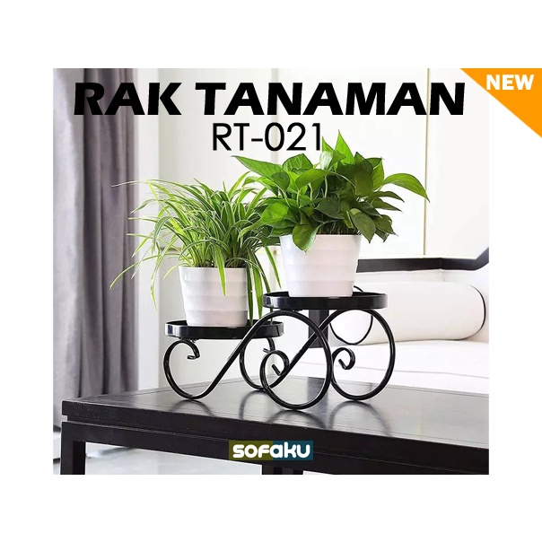 Jual Rak Tanaman RT-021 - Sofaku Rak Bunga Besi 2 Susun - Rak Standing ...