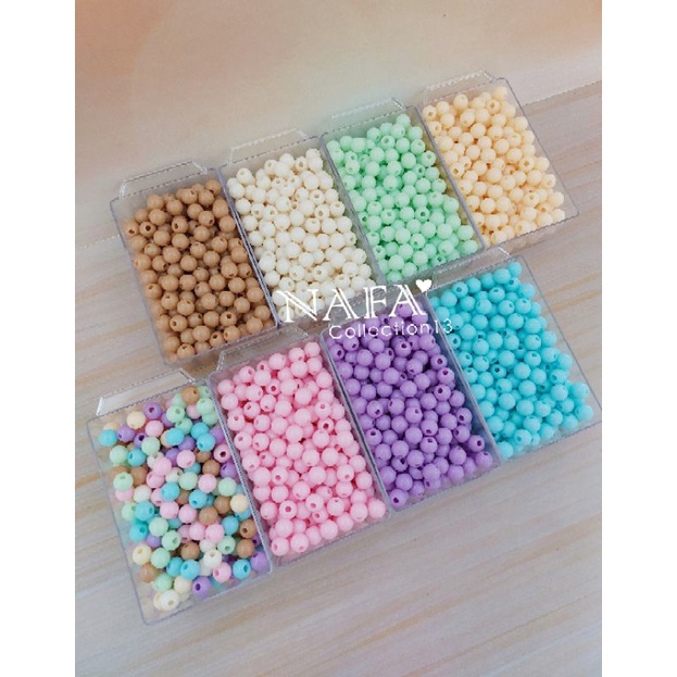 Jual (25gram) Mote Susu Kapur Pastel 6mm 8mm 10mm | Shopee Indonesia