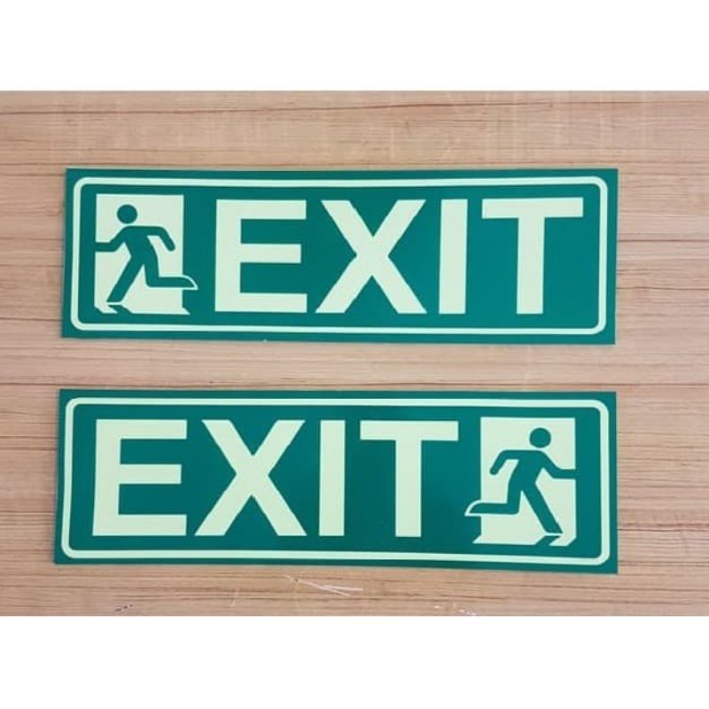 Jual SIGN STIKER k3 RAMBU JALUR EVAKUASI EXIT(GLOW IN THE DARK) STIKER K3 SAFETY | Shopee Indonesia