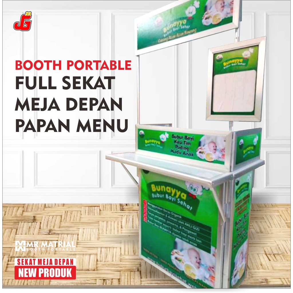 Jual Booth Portable Sekat Meja Depan Gerobak Lipat Meja Jualan | Shopee ...