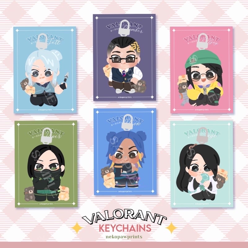 Jual nekopawprints: valorant acrylic keychain - gantungan kunci ...