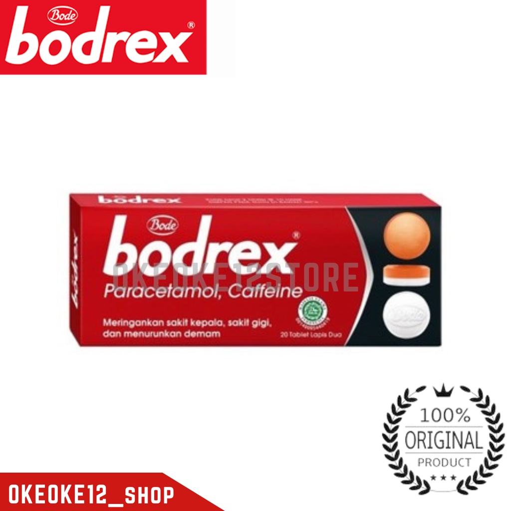 Jual Bodrex tablet satu kotak isi 2strip obat sakit kepala | Shopee ...