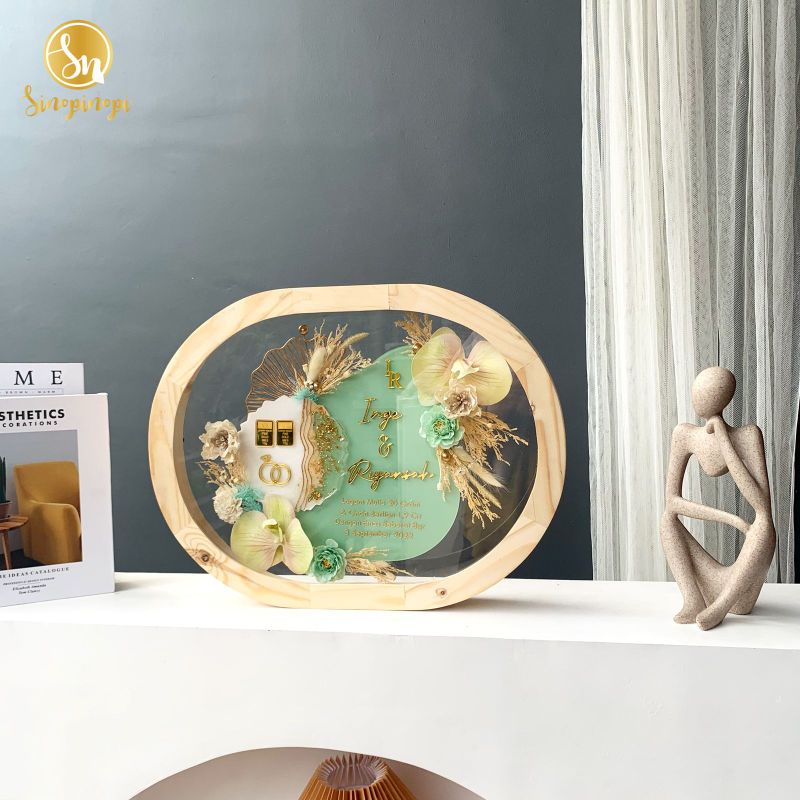 Jual MAHAR SARA | BINGKAI KAYU RESIN | LAMARAN NIKAH WEDDING ENGAGEMENT ...