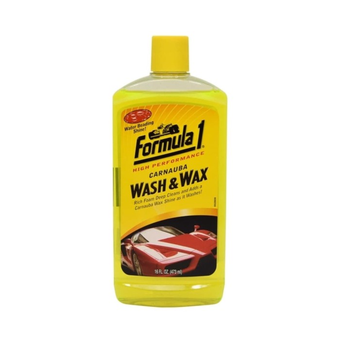 Jual [BAYAR DITEMPAT] Shampo Mobil Formula 1 Wash Wax Carnauba Shampoo ...