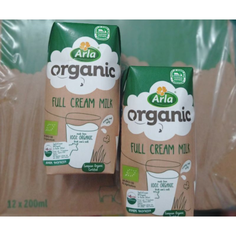 Jual ARLA Organic UHT Full cream 12x200ml (in karton) | Shopee Indonesia