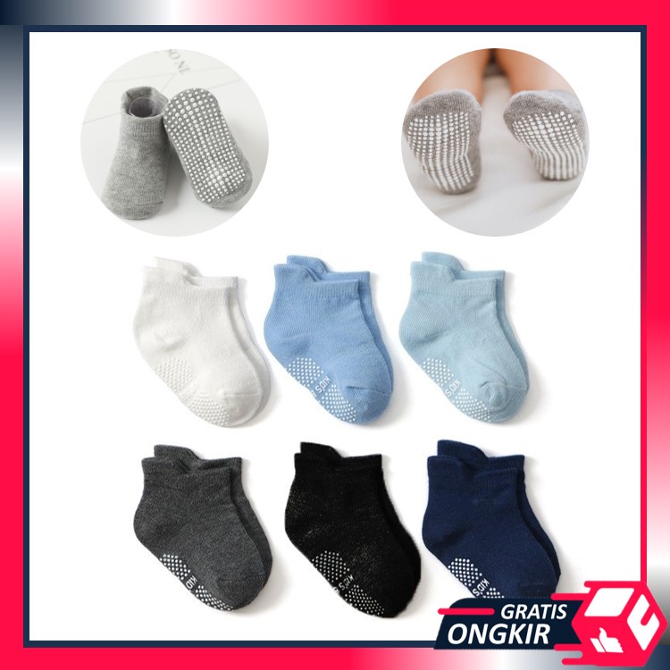 Jual Gratis Ongkir - K5618 Kaos Kaki Bayi Pendek Motif Polos / Kaos ...