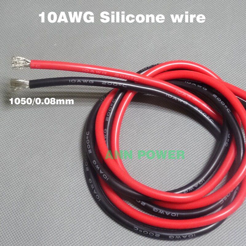 Jual 50CM AWG 10 Kabel silicone AWG10 cable silikon wire lentur dan ...