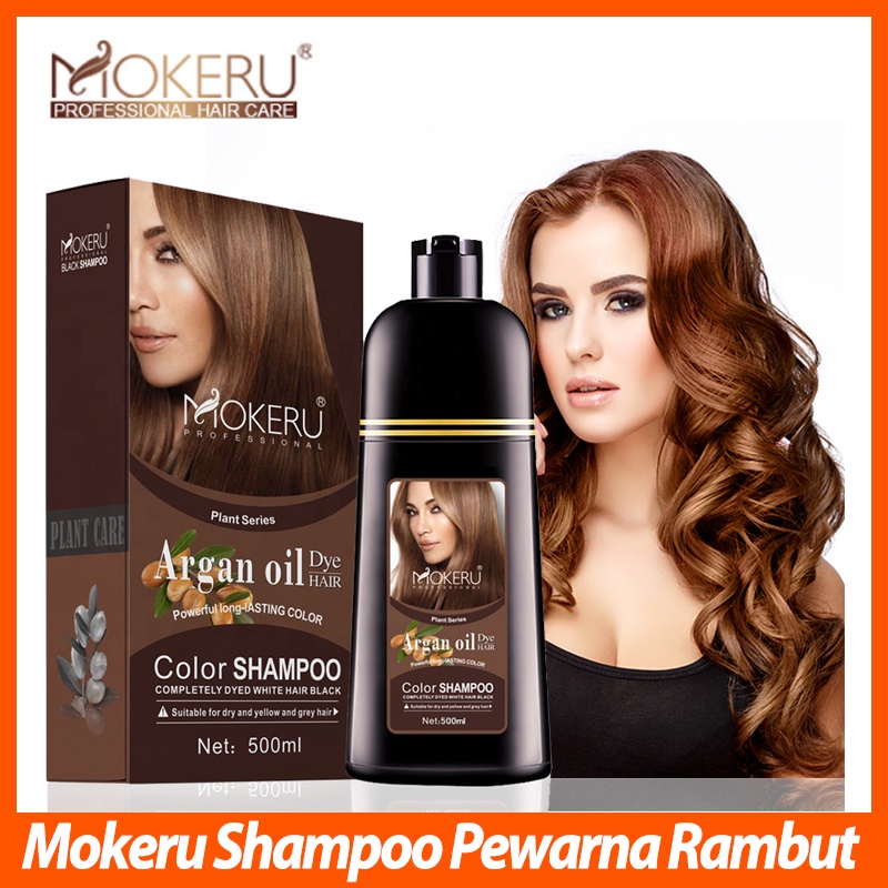 Jual Mokeru Shampoo Pewarna Rambut Hair Dye Semir Herbal Alami ，Shampo ...