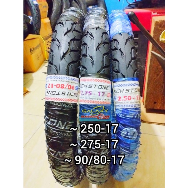 Jual BAN MONTOR RICHSTONE 250-17 DAN 275-17 DAN 90/80-17 ban luar ring ...