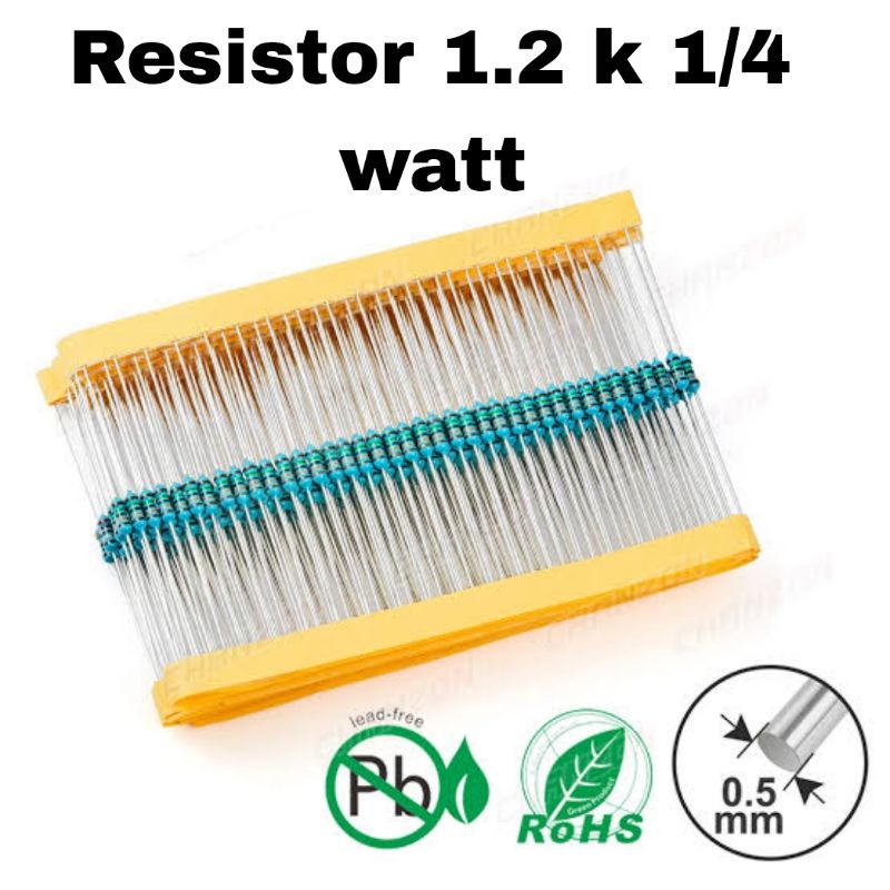 Jual Resistor 1.2 k 1k2 1/4 watt Metal film | Shopee Indonesia
