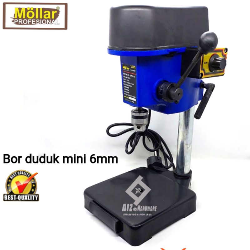 Jual Bor duduk mini 6mm Bench drill mesin bor Variable speed MOLLAR BD006 | Shopee Indonesia