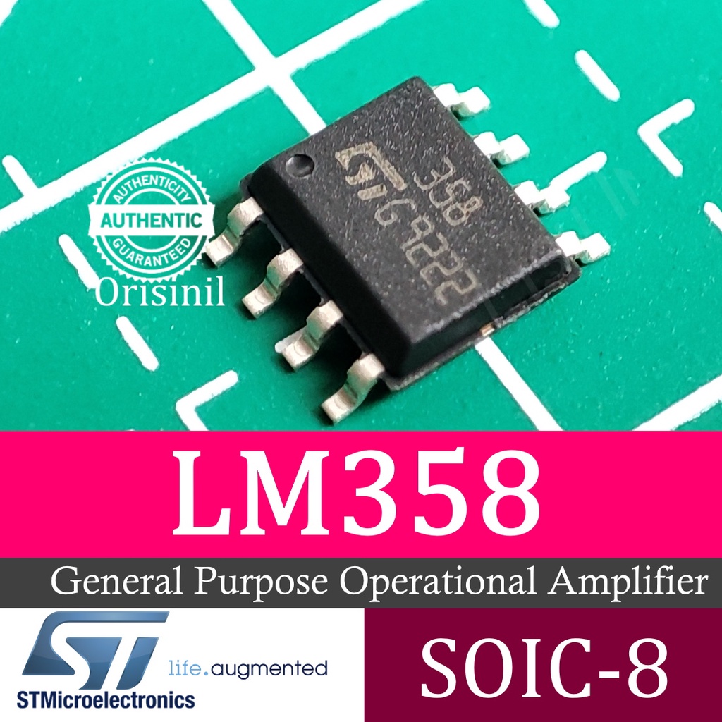 Jual Operational Amplifier LM358DT LM358 358 SO-8 STMicroelectronics ORIGINAL | Shopee Indonesia