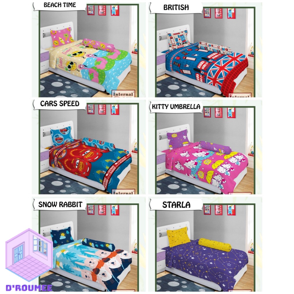 Jual Sprei Internal Motif Anak Ukuran 120x200 Single Tinggi 20 Fitted ...
