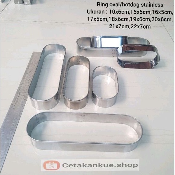 Jual ring roti hotdog/ring oval stainless/ring roti/ring oven/ring ...