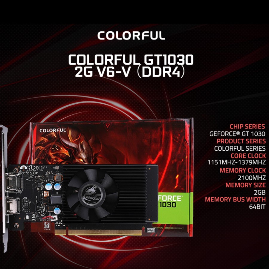 Jual Colorful GeForce GT 1030 2G V6 V - 2GB DDR4 | Shopee Indonesia