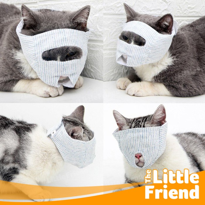 Jual Garukan Muzzle Masker Mata Penutup Mulut Moncong Kucing Anti Gigit ...