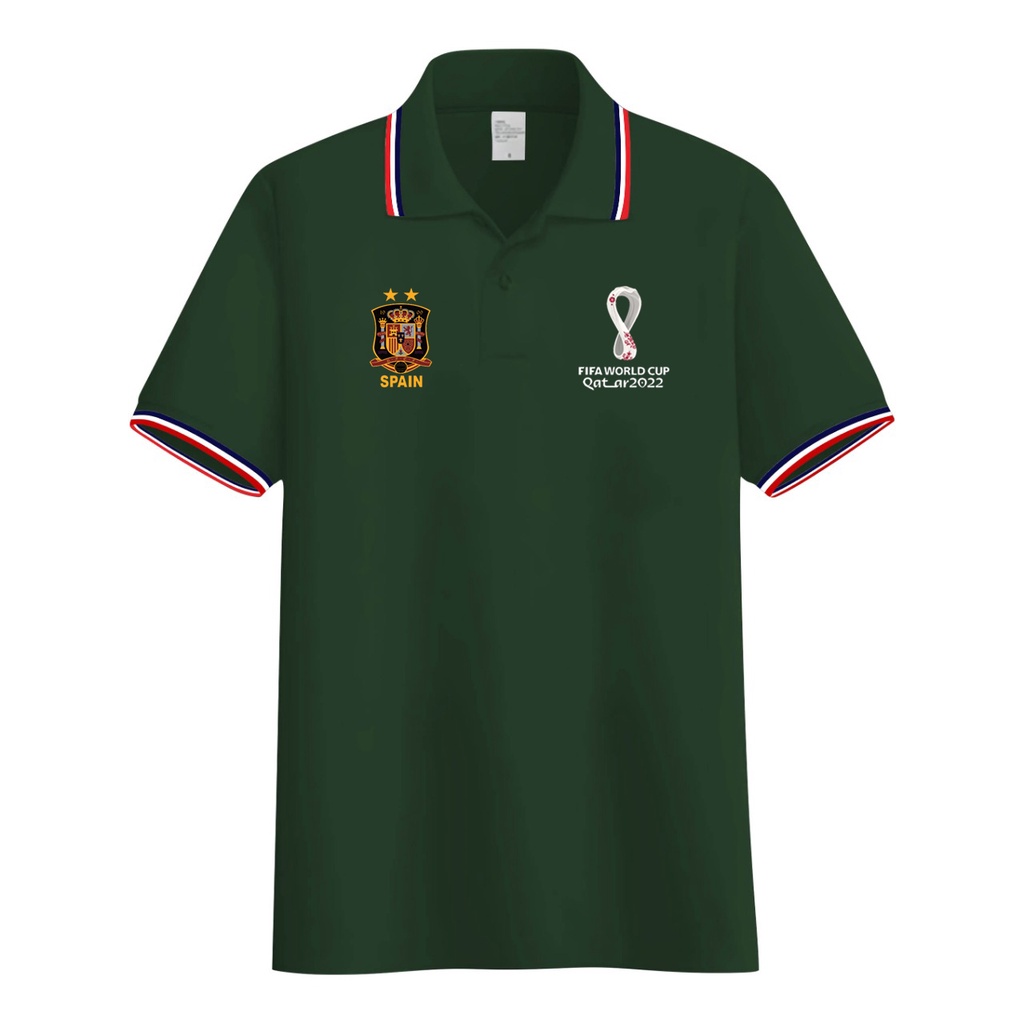 Jual MALVARO-Kaos Polo Shirt Pria Logo Piala Dunia 2022 / Polo List ...