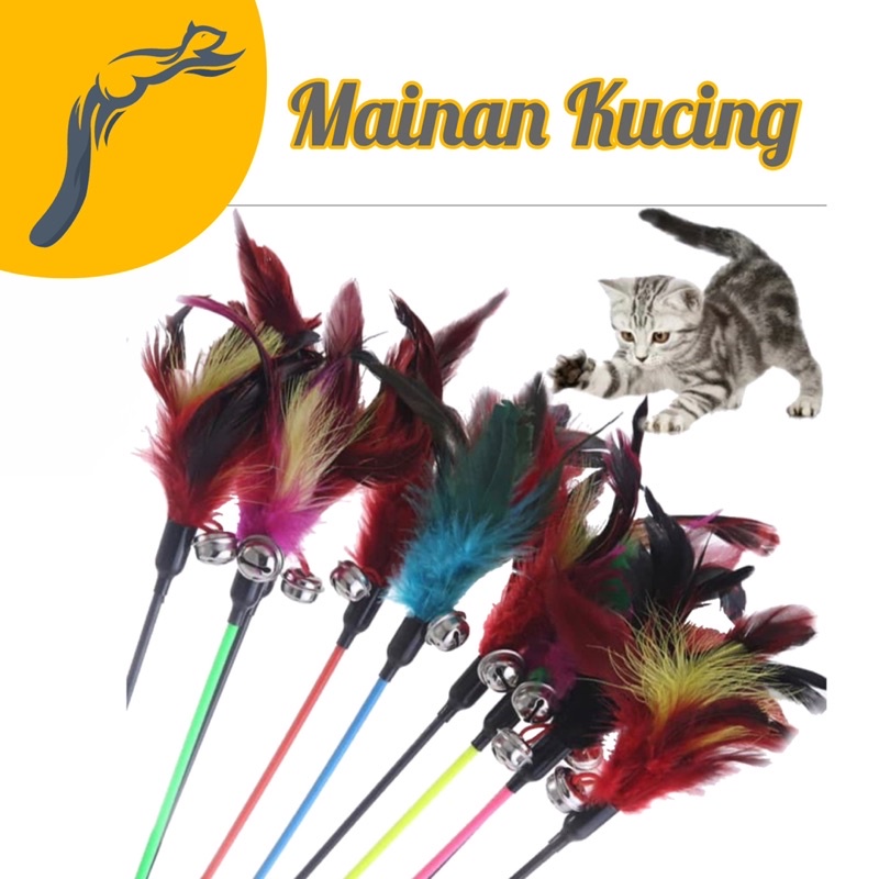 Jual MAINAN KUCING LUCU BULU WARNA WARNI Mainan Lucu Kucing Tongkat ...