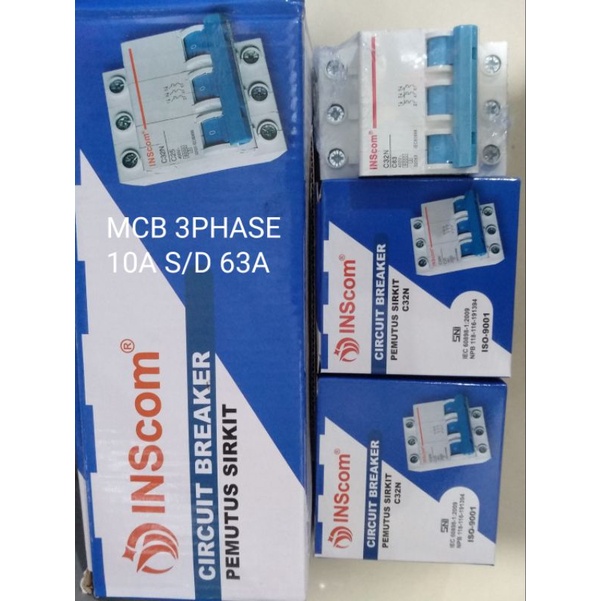 Jual MCB 3 PHASE INS 6A SAMPAI DENGAN 63A | Shopee Indonesia