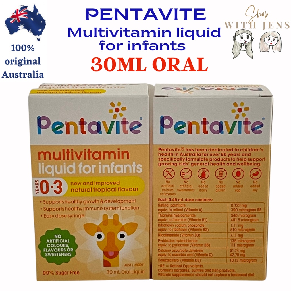 Jual Pentavite Multivitamin Liquid for Infants 30ml Vitamin Drop untuk ...