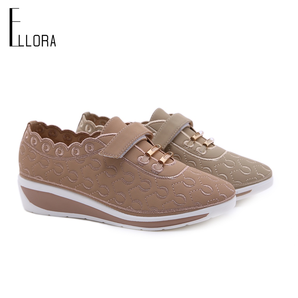 Jual ELLORA EY920-01 Sepatu Wanita Wedges Import 4cm | Shopee Indonesia