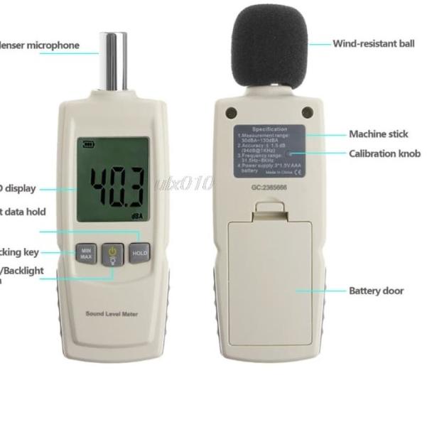Jual Sound Level Meter Noise Test Tester Pengukur Kebisingan Suara ...