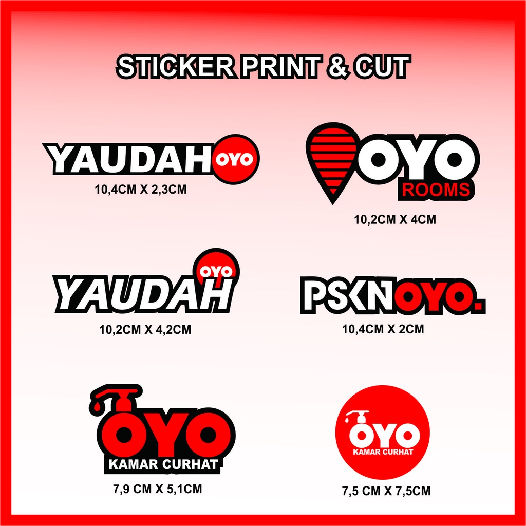 Jual stiker oyo / stiker oyo garage / stiker yaudah oyo / stiker viral ...