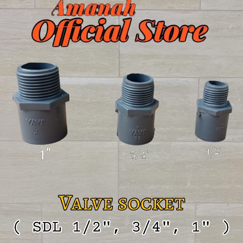 Jual Valve socket PVC Jaya TS 1/2"inch 3/4" Inch 1 inch- Fitting Pipa ...