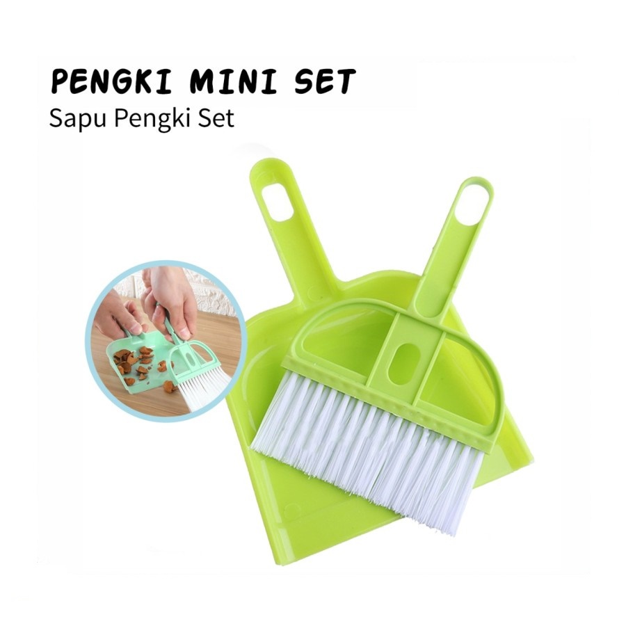 Jual PENGKI MINI SET Sapu Pengki Set / Mini Dustpan | Shopee Indonesia