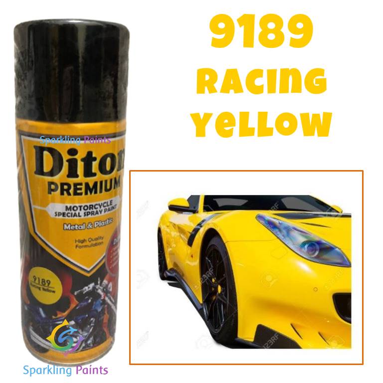 Jual Pilox Diton Premium Racing Yellow 9189 400ml Warna Kuning Gelap ...