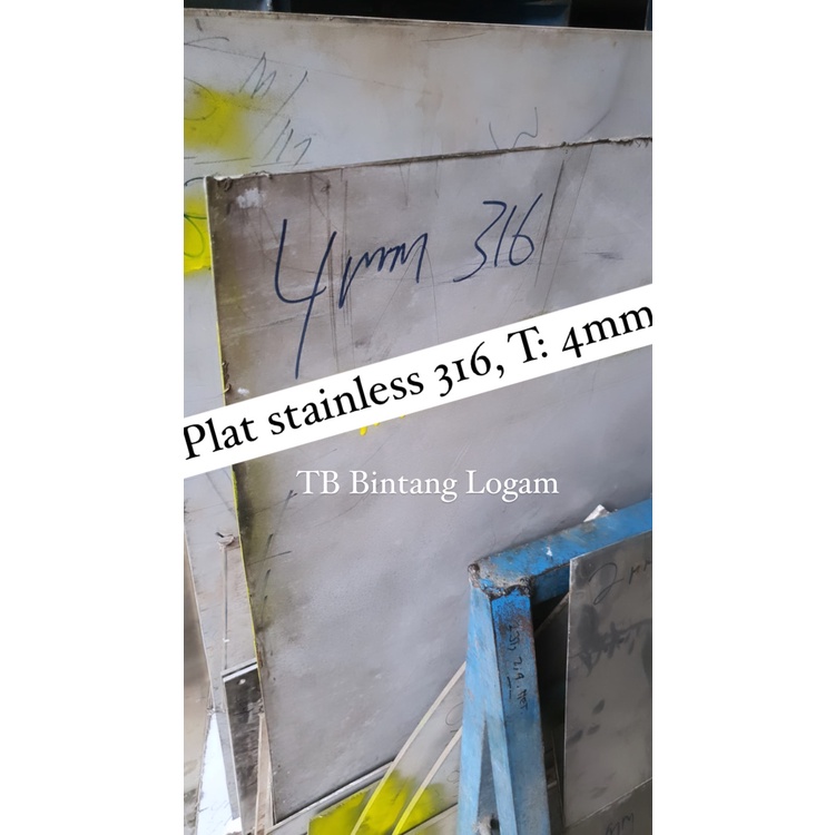 Jual Plat stainless steel tebal 4mm, SUS 316 | 0.4cm | bisa custom ...