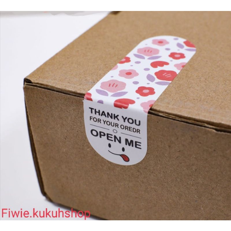 Jual 100pcs Sticker Label Thank You / Sticker Penutup Kardus / Sticker ...