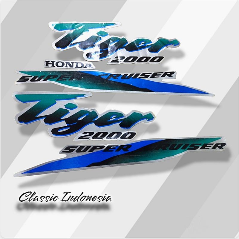 Jual Sticker Lis Striping Honda Tiger Lawas Tiger Lama 2000 biru ...