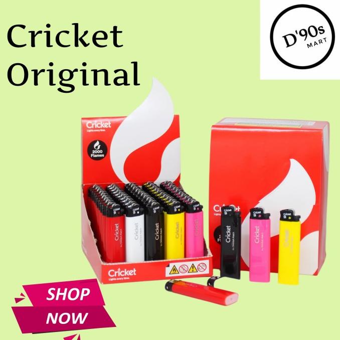 Jual Korek Api Gas merk Cricket Original 50 pcs | Shopee Indonesia