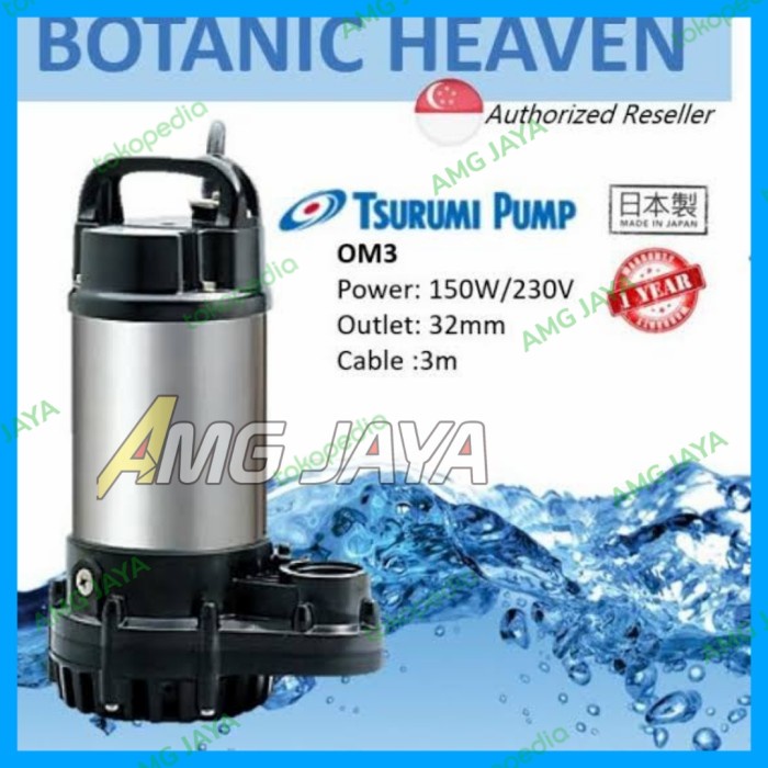 Jual Pompa Celup Kolam Ikan Pompa Air Tsurumi OM3 Submersible Pump Original | Shopee Indonesia