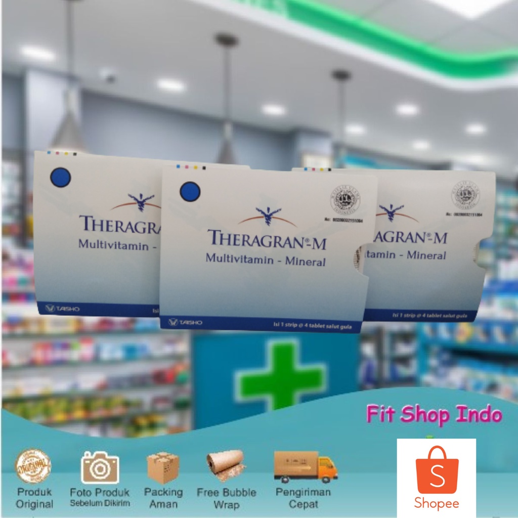 Jual Theragran-M 4 Tablet/Strip - Multivitamin dan Mineral | Shopee ...