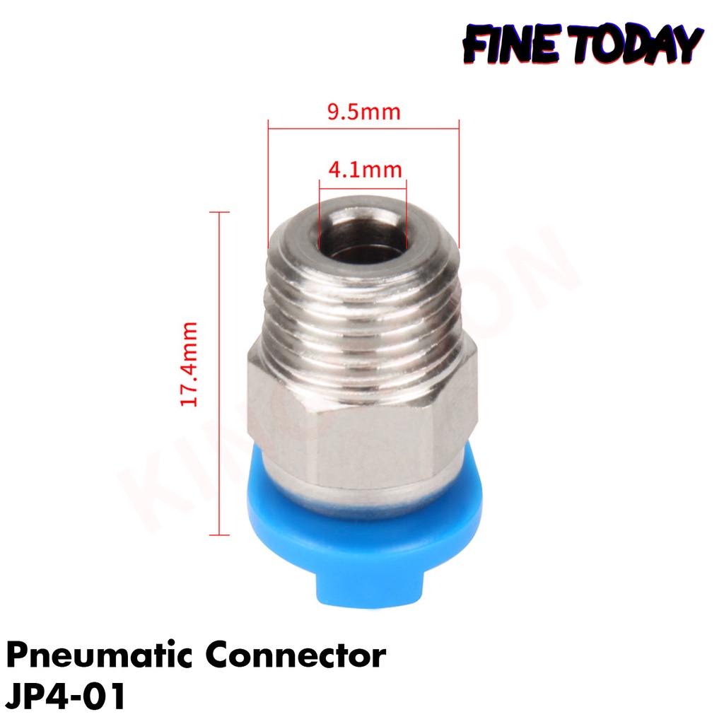 Jual JP4-01 Pneumatic Connectors 3D Printer 1.75mm Bowden PTFE Tube ...