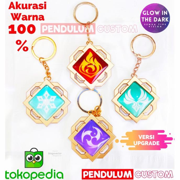 Jual Gantungan kunci Vision Genshin Impact keychain PYRO Liyue Premium ...
