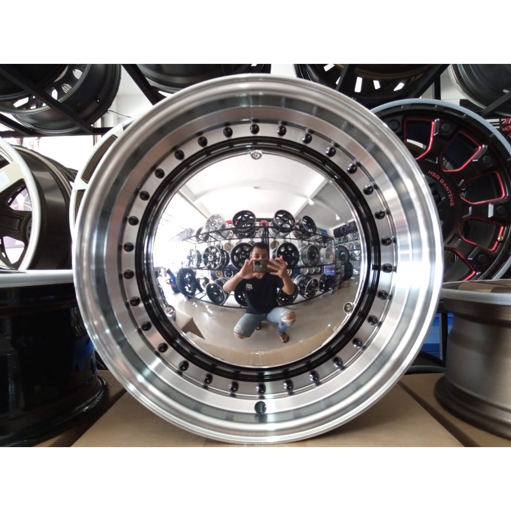 Jual Velg Mobil Model Klasik Ring 16 HSR MIRROR REW024 Warna Black ...