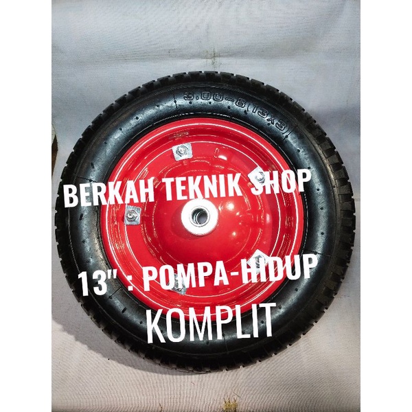Jual RODA GEROBAK BAN HIDUP POMPA 13" BIG TERMURAH roda pasir sorong ...