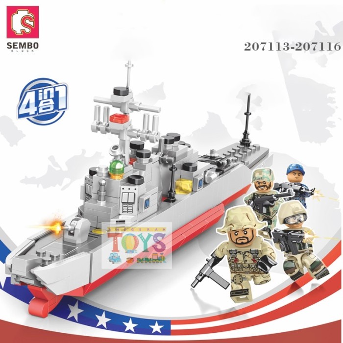 Jual Sembo Block 4 in 1 Kapal perang,tank-survival warfare 207113 ...