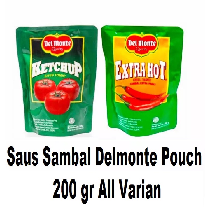 Jual Saus Sambal Del Monte Pouch 200 gr All Varian - Saus Delmonte 200 ...