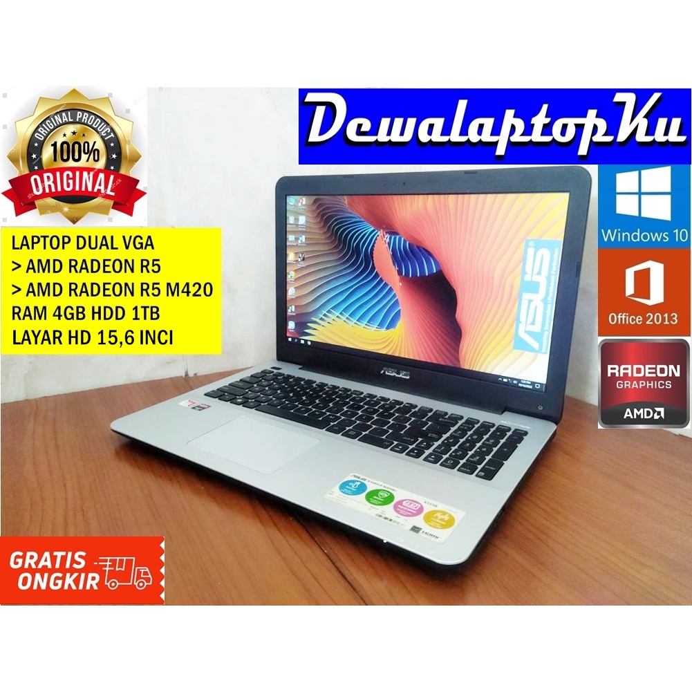 Jual Laptop Asus Gaming X555BP AMD A9 Ram 4GB Dual VGA | Shopee Indonesia