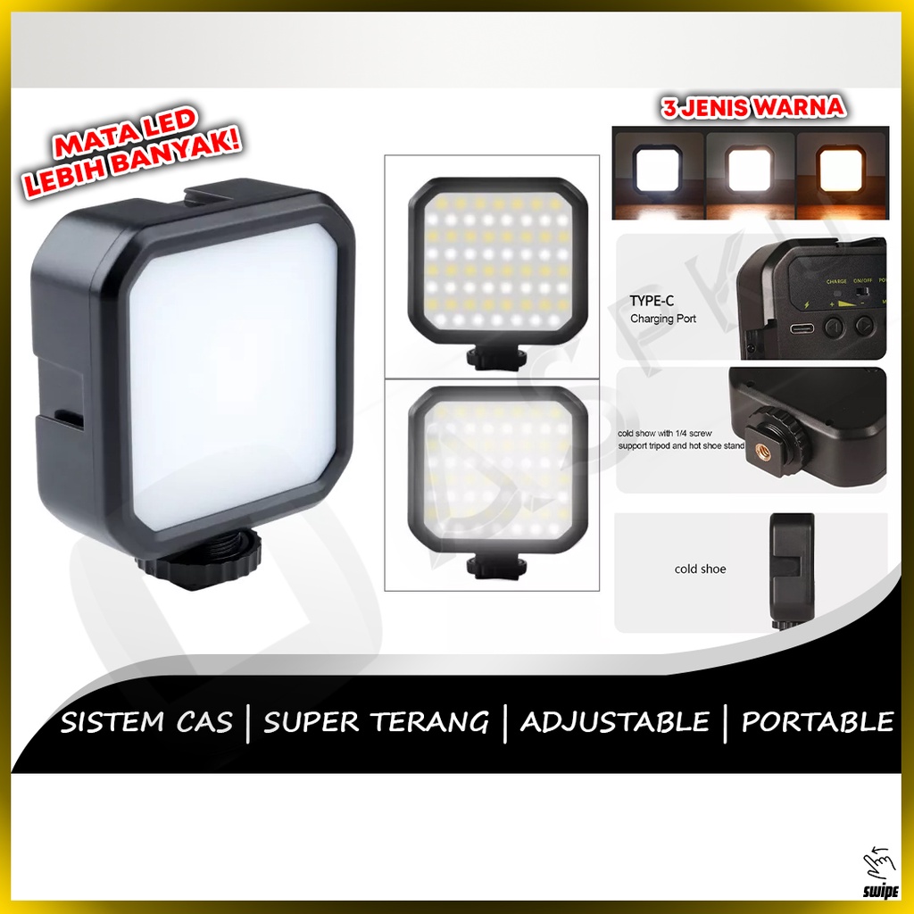 Jual LED Video Light Portable V2 Lampu Lamp Cahaya Terang Sinar Foto ...