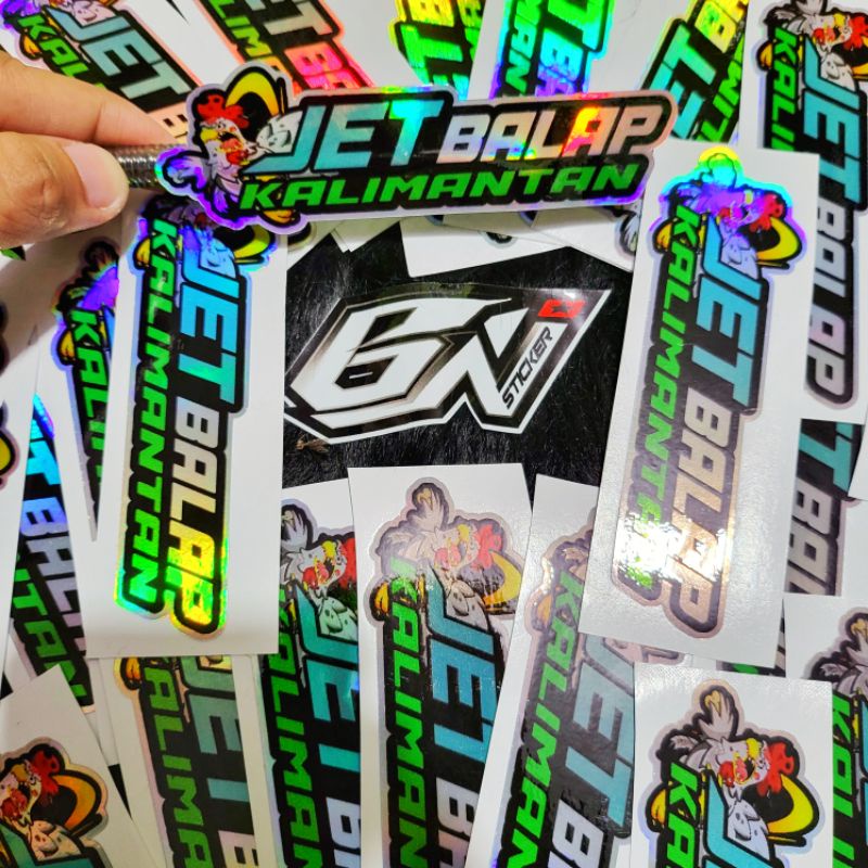 Jual stiker viral sticker kata2 Hologram Jet Balap Kalimantan | Shopee ...