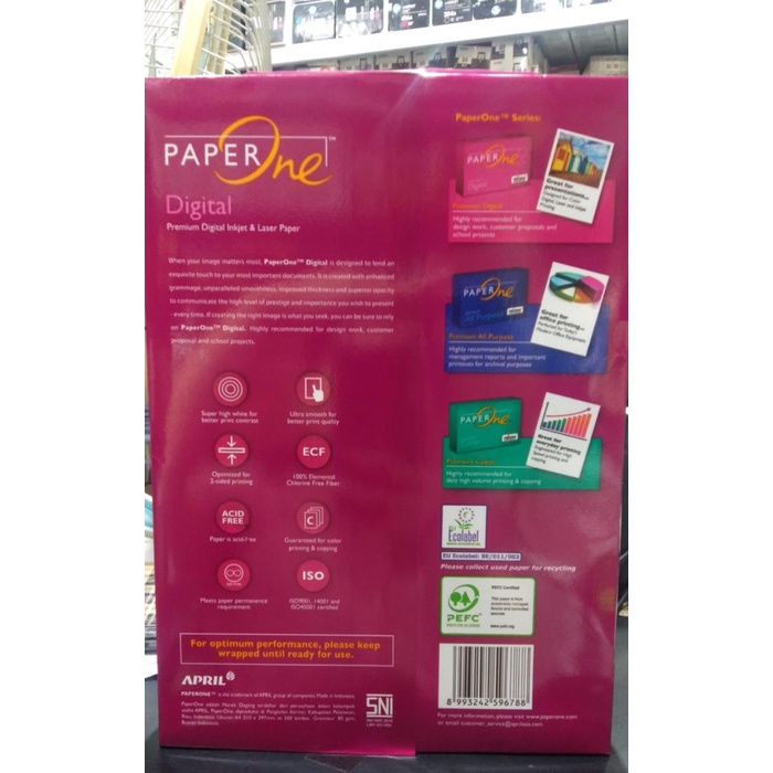 Jual Kertas A4 Paper One 80 Gram Hvs A4 Paper 500 Lembar #Original ...
